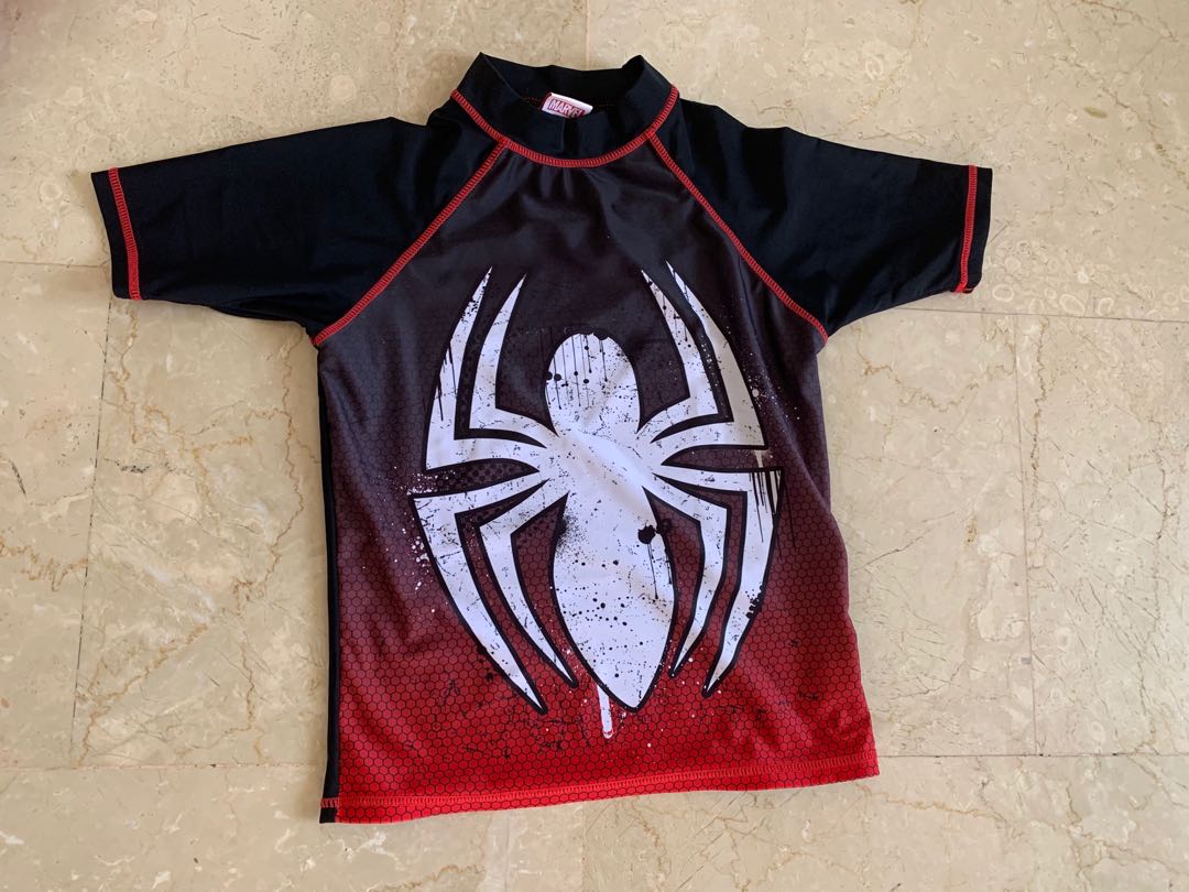 Spider man rash guard / rash vest age 9 years, Babies & Kids, Babies ...
