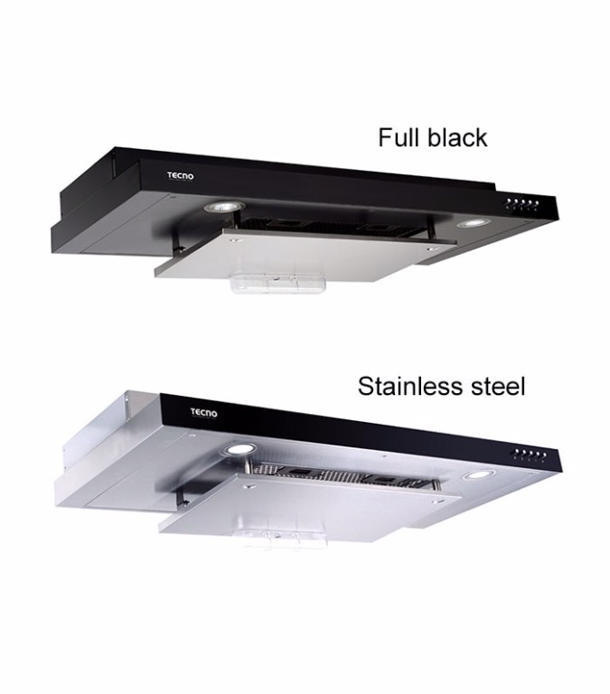 Tecno TCH929DP SS/BK Slim Line Cooker Hood with DYNA-X Motor, TV & Home ...