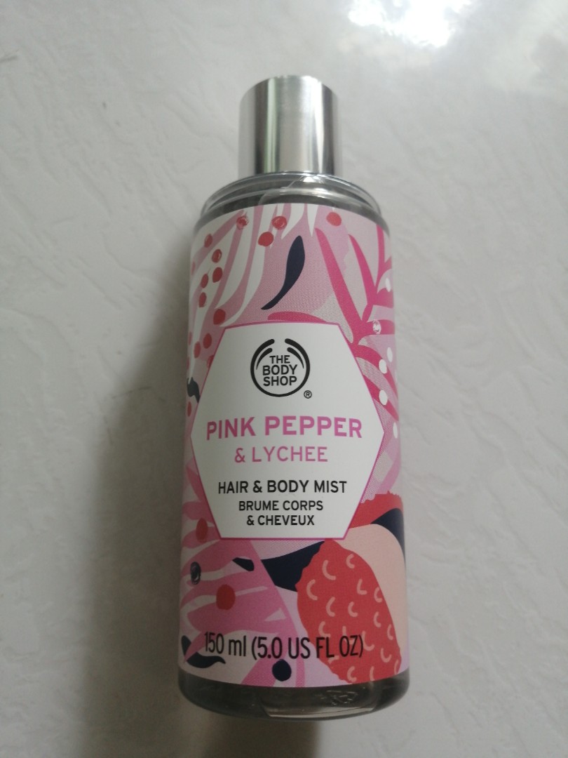 The Body Shop Pink Pepper & Lychee Hair and Body Mist, Beauty ...