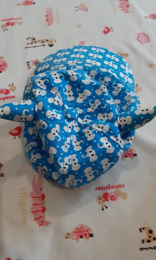 Topi Tanduk Biru Motif Gajah Putih, Bayi & Anak, Baju Bayi di Carousell