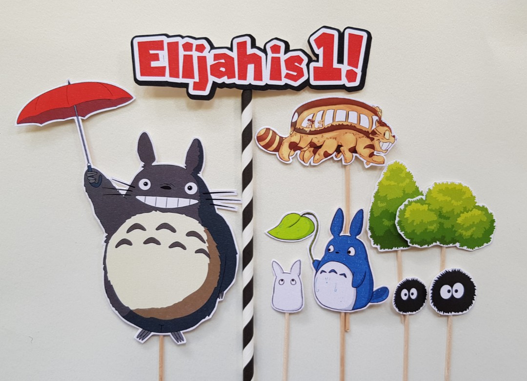 Totoro Cake and Cupcake Topper Children Birthday Celebration, Hobbies ...