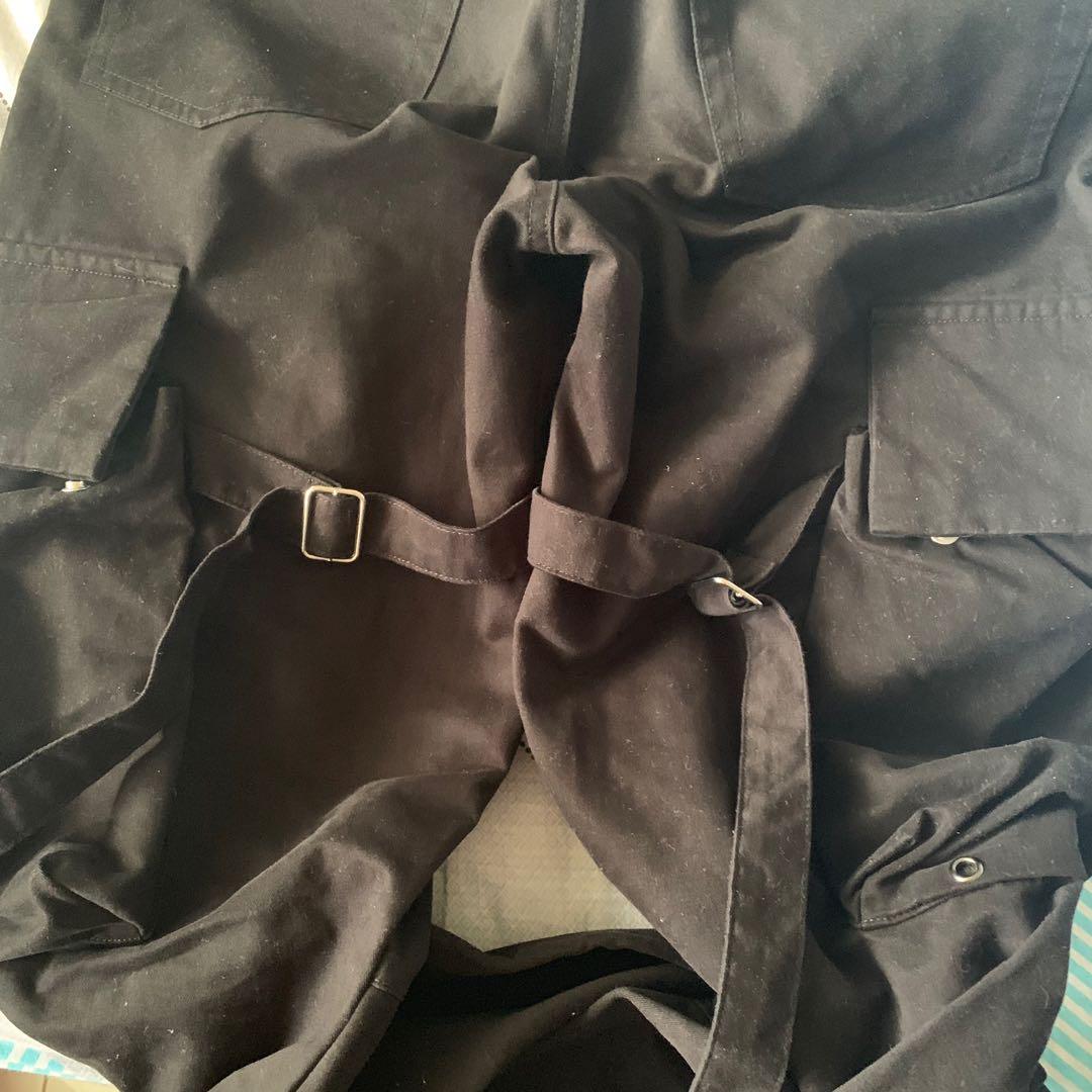 Vuja De Kenijima style black flared cargo pants, Men's Fashion, Bottoms ...