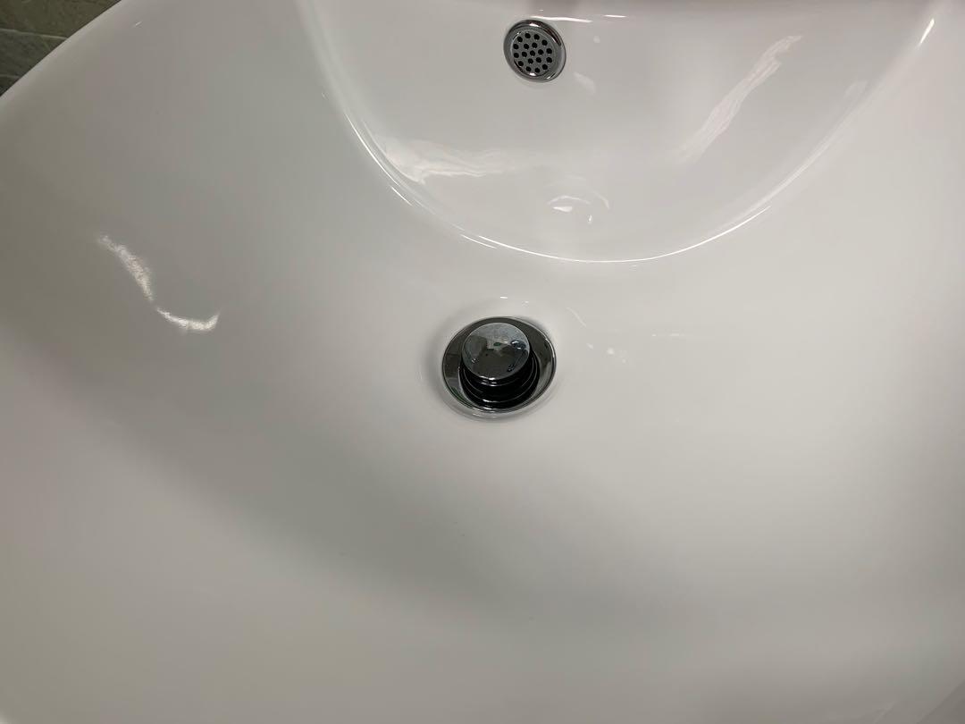 Wash Basin/ Sink Overflow Cover Ring, Furniture & Home Living, Bathroom ...