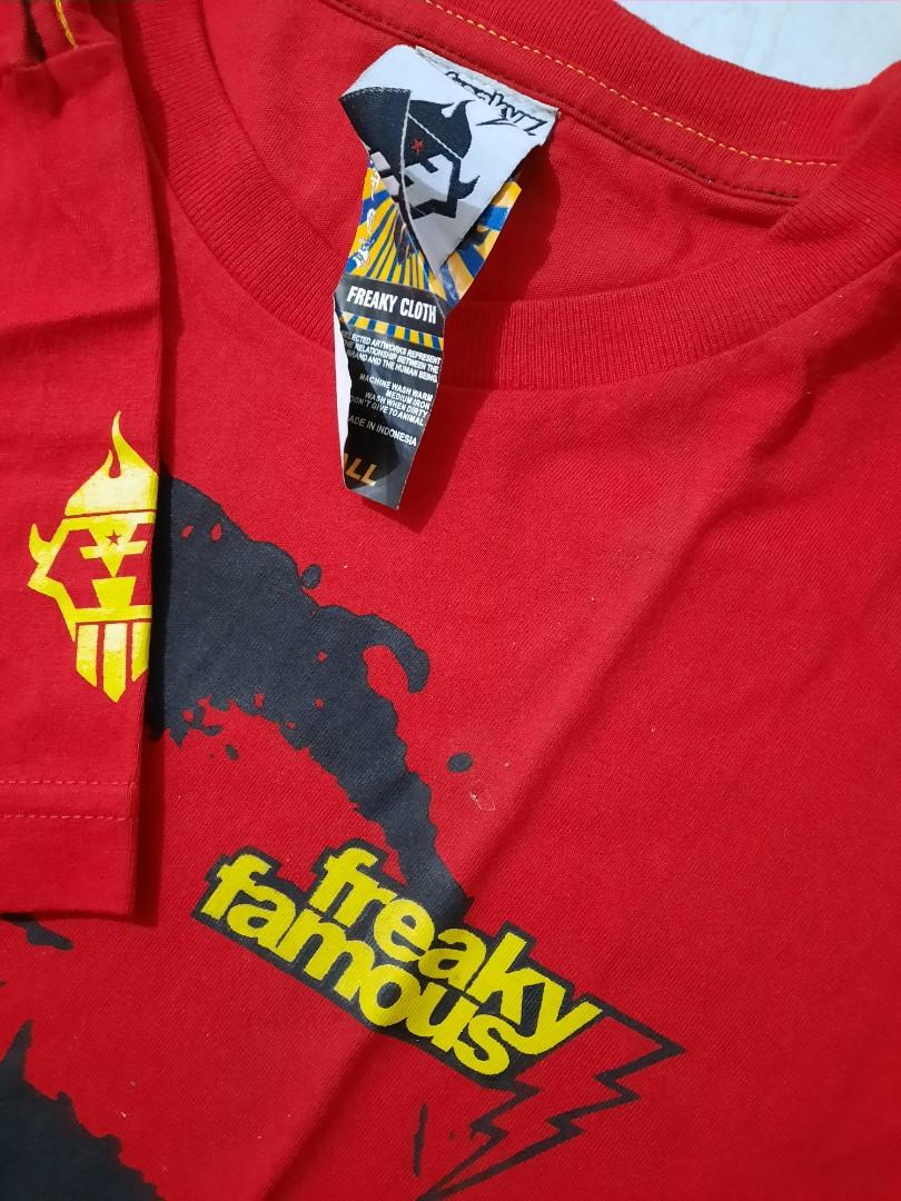#bongkarlemari Freaky Famous Original, Fesyen Pria, Pakaian , Atasan di Carousell