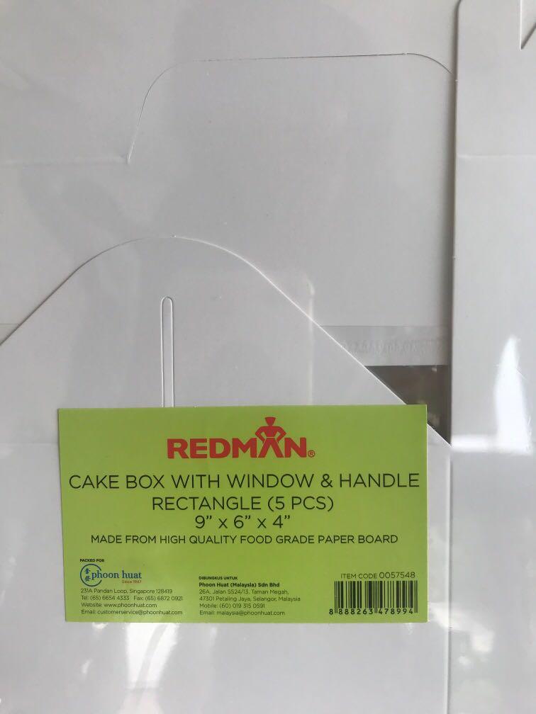 Cake Box with Window and Handle, Furniture & Home Living, Kitchenware ...