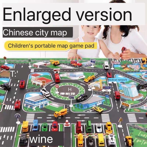 Kids City map game pad including 14 cars, Hobbies & Toys, Toys & Games ...