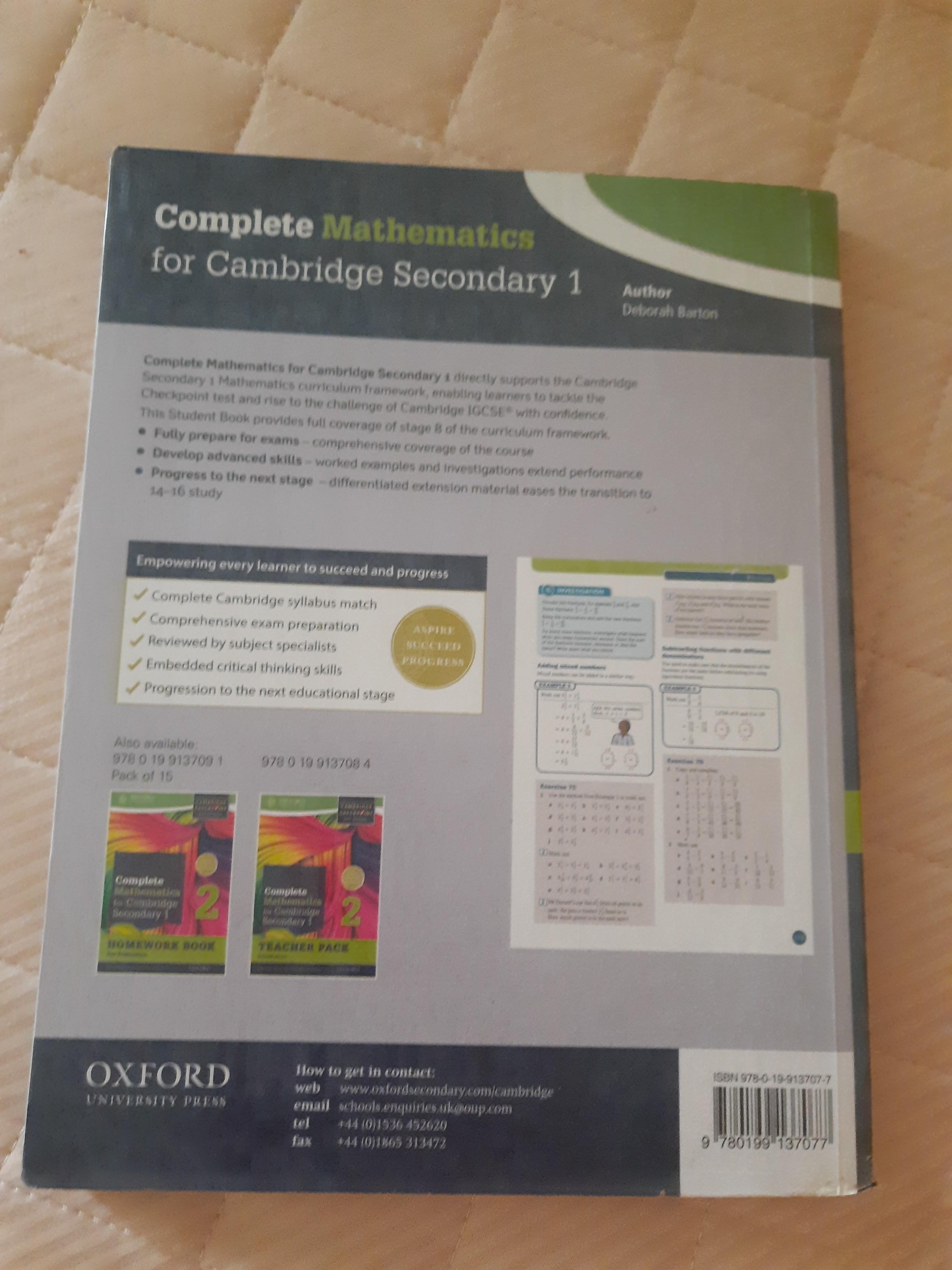 Complete Mathematics for Cambridge Secondary Textbook 2 (ISBN ...