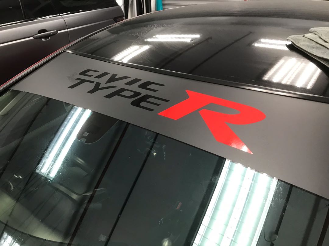 Customised Civic Type R Sunshade, Car Accessories, Accessories on Carousell