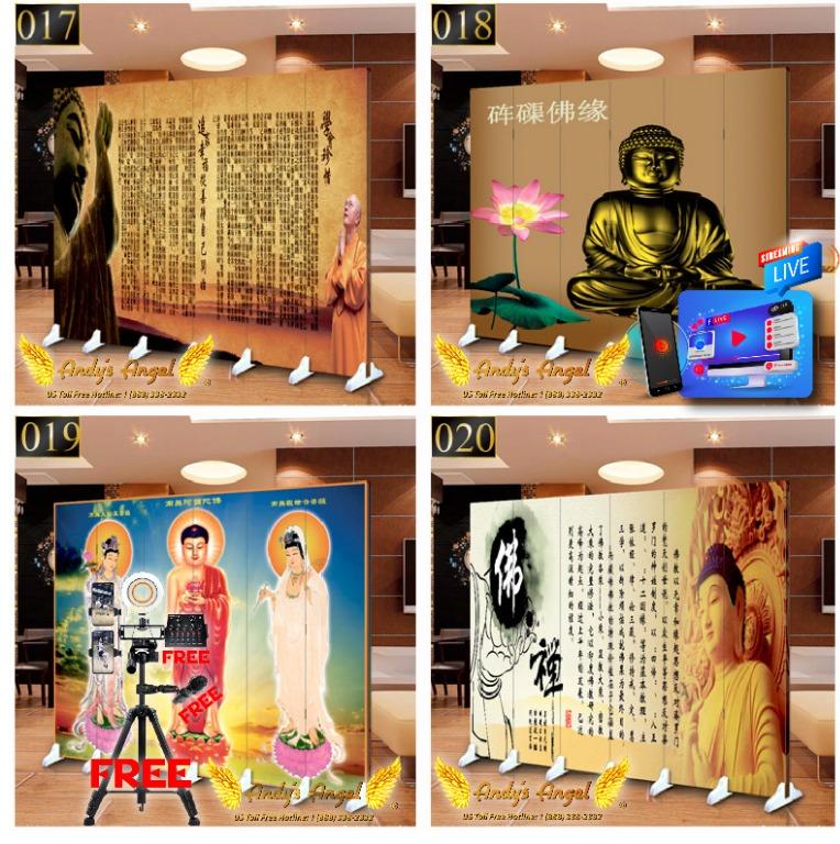 Decoration Foldable Partition Privacy Wall Divider Zoom Background ...