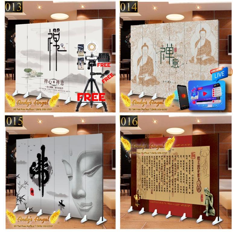 Decoration Foldable Partition Privacy Wall Divider Zoom Background ...