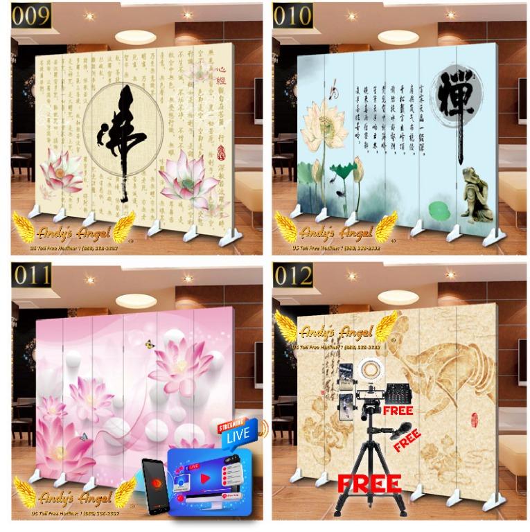 Decoration Foldable Partition Wall Divider Zoom Background Screen ...