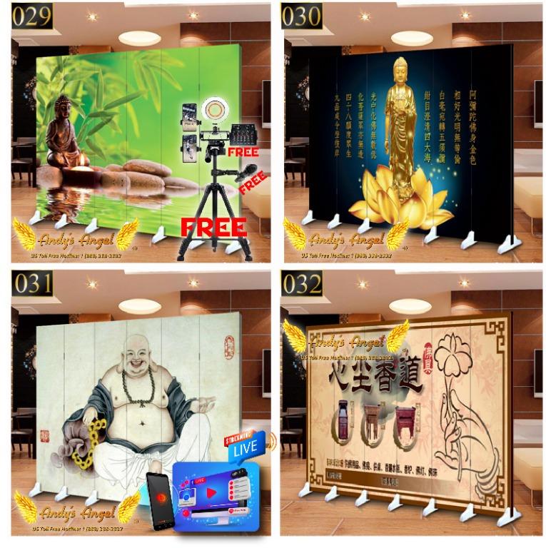 Decoration Foldable Partition Wall Divider Zoom Background Screen ...