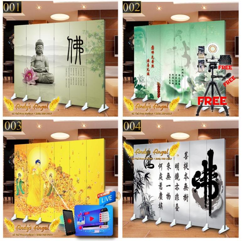 Decoration Foldable Partition Wall Divider Zoom Background Screen ...