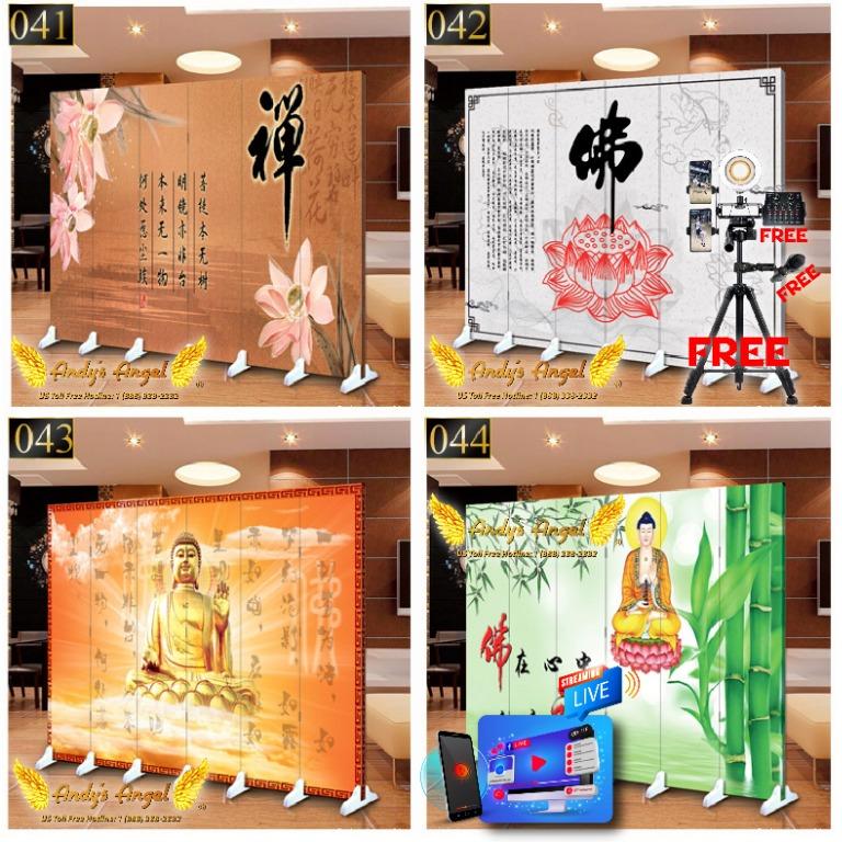 Decoration Foldable Partition Wall Divider Zoom Background Screen ...