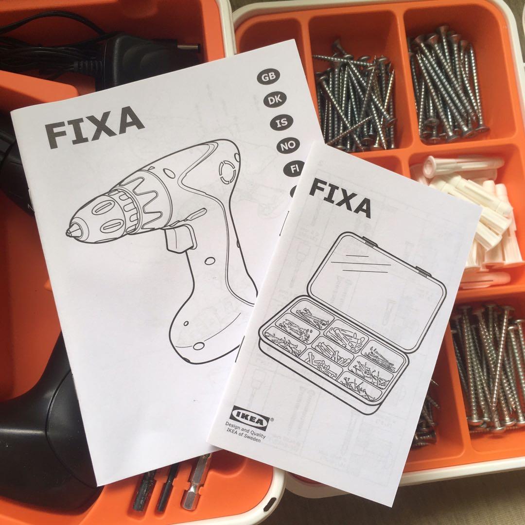 FIXA Electric Drill screwdriver Ikea set, Furniture & Home Living, Home ...