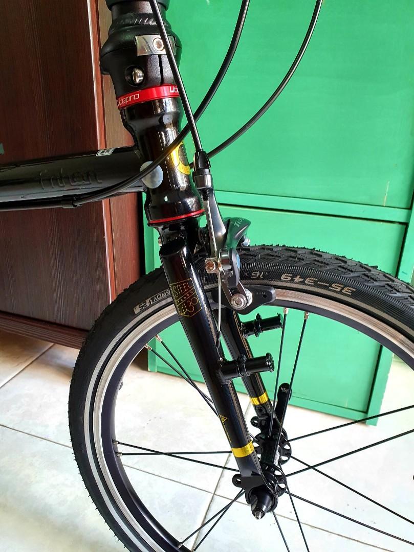 Fnhon Gust Folding Bike Black Gold Fully Upgraded Sports Equipment Bicycles And Parts