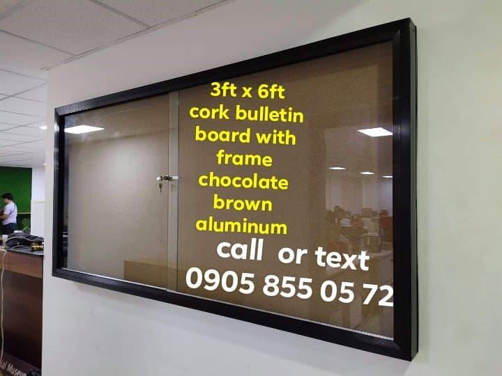 GlassBoard with CorkBoard and Frame GlassBoard CorkBulletinBoard ...