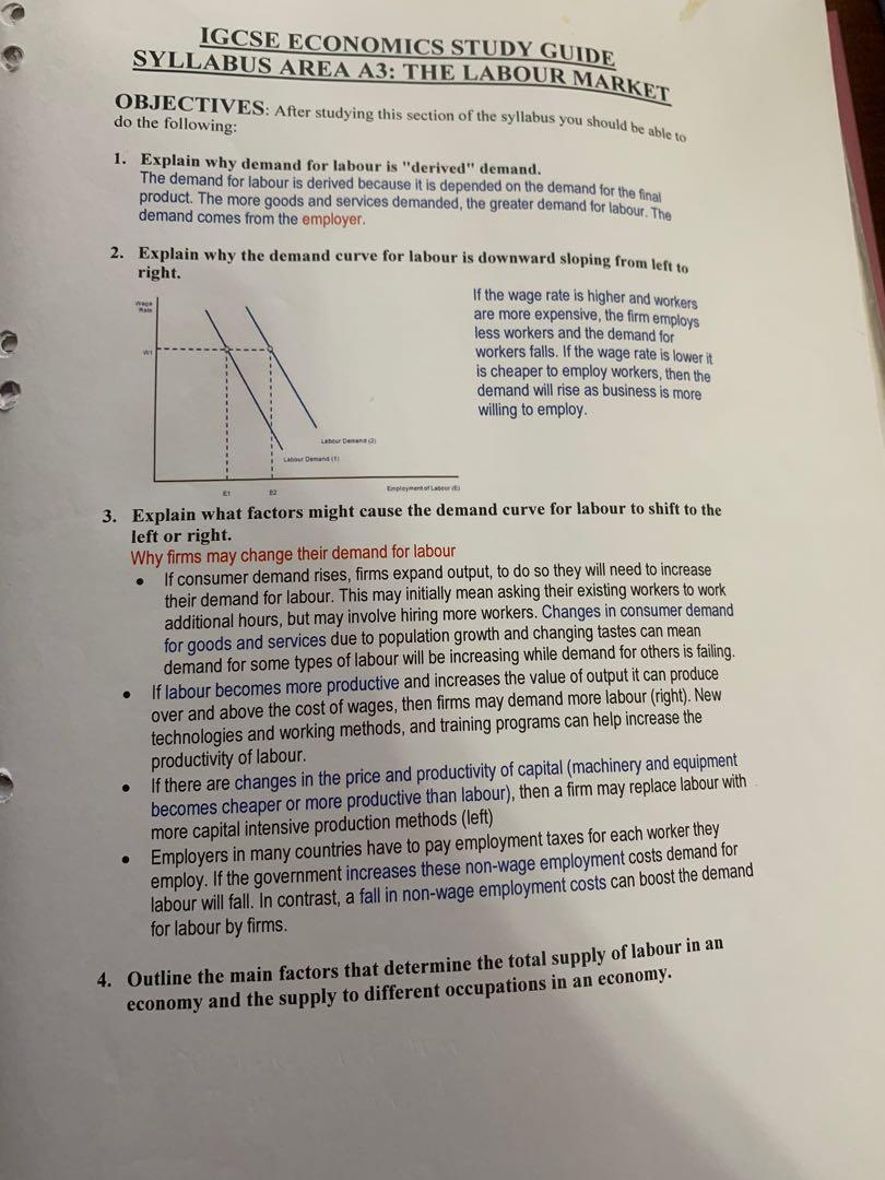 Pearson Edexcel IGCSE economics notes, 興趣及遊戲, 書本 & 文具, 教科書 - Carousell
