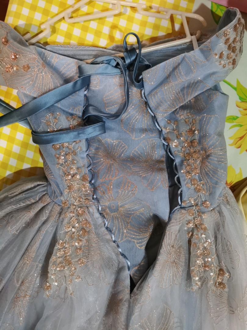 Light blue dinner gown bridal wear, Women's Fashion, Dresses & Sets ...