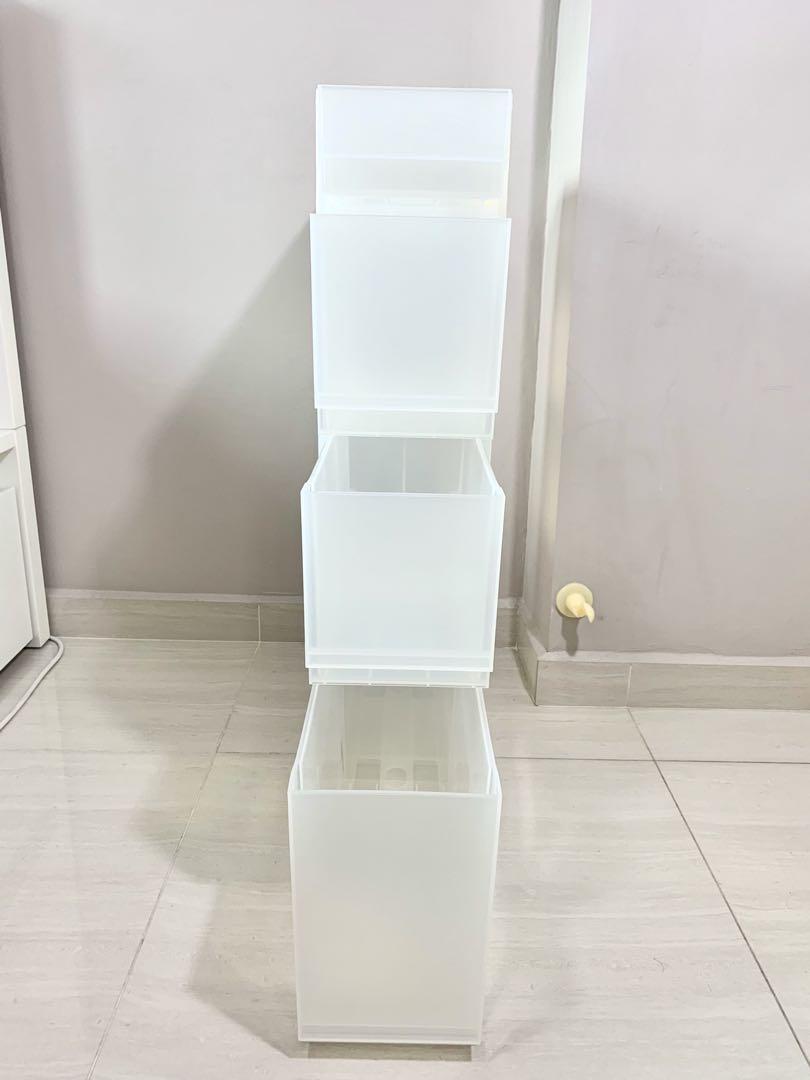 (Like new) MUJI polypropylene storage trolley with detachable wheels ...