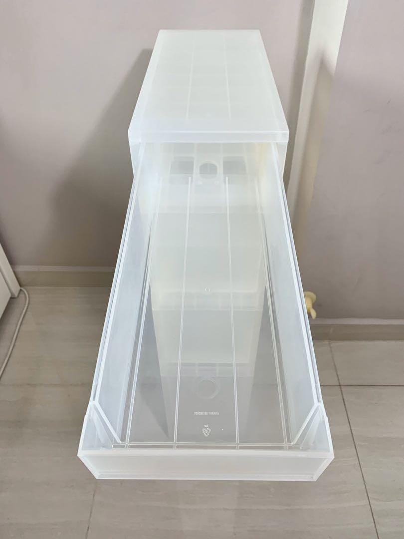 (Like new) MUJI polypropylene storage trolley with detachable wheels ...