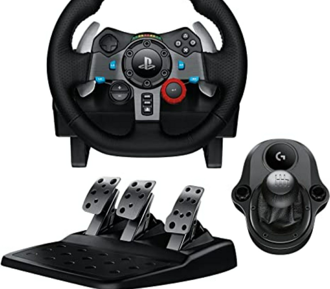 Logitech G29 racing wheel + logitech gear shifter stick with warranty ...