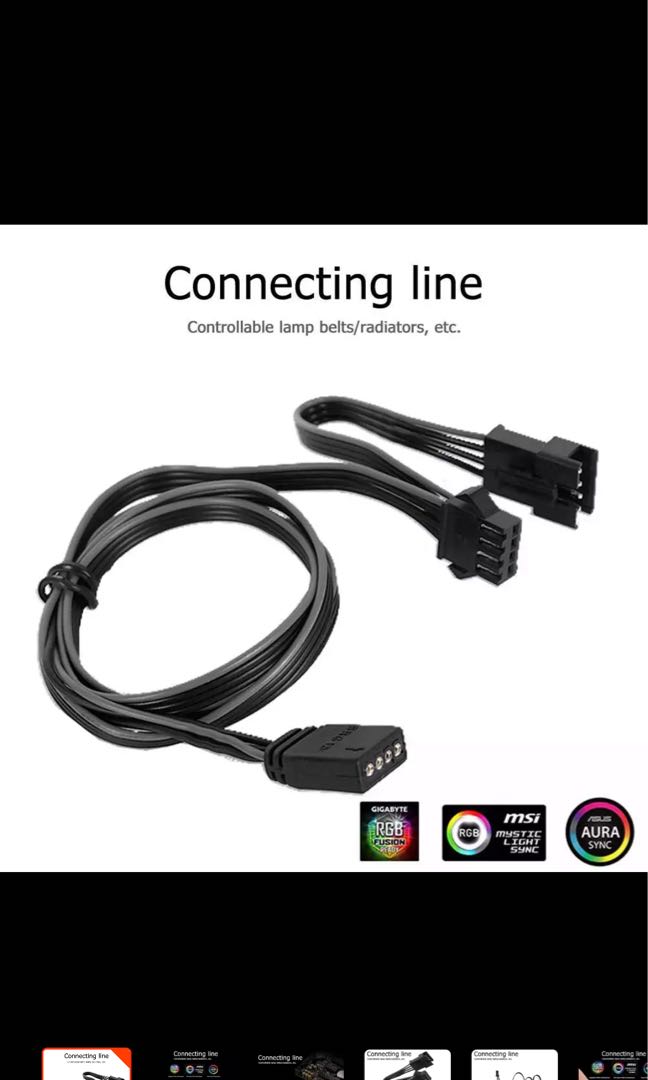 PHANTEKS 4 Pin RGB Connector Cable 60cm PC Case Fan LED Strip Extension ...