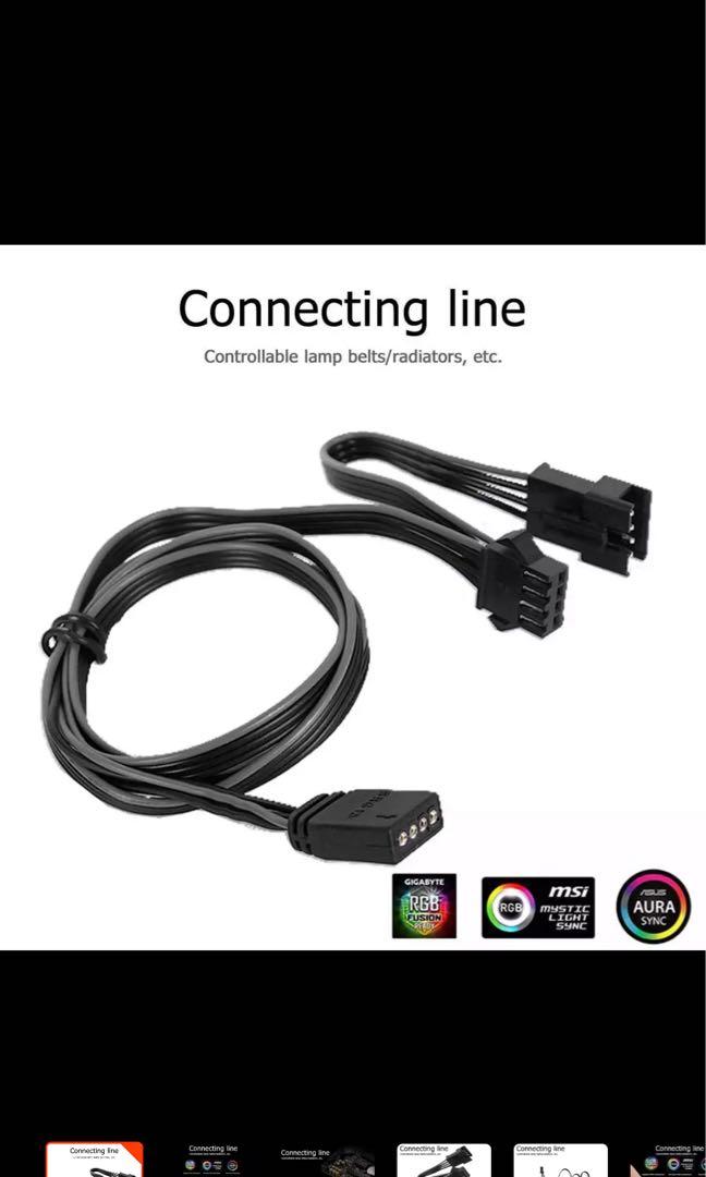 PHANTEKS 4 Pin RGB Connector Cable 60cm PC Case Fan LED Strip Extension ...