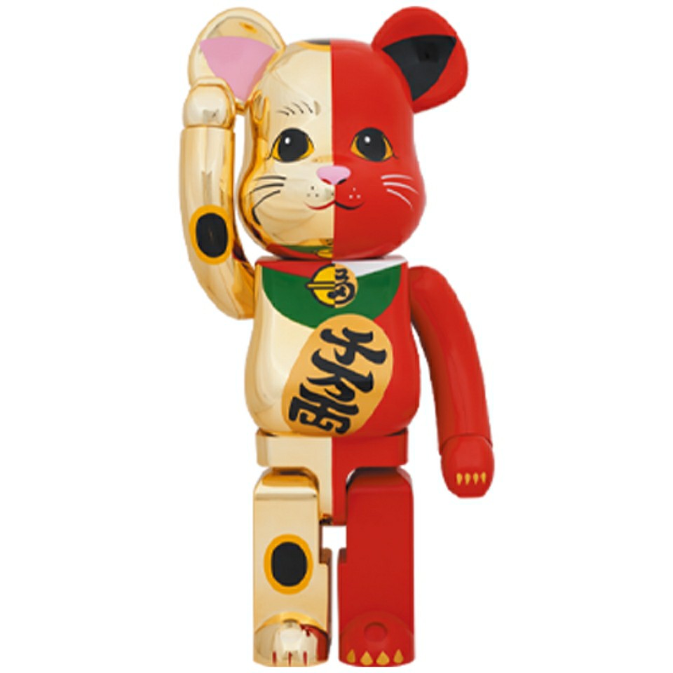 Manekineko Red x Gold 1000% Lucky Cat Bearbrick, Hobbies & Toys, Toys ...