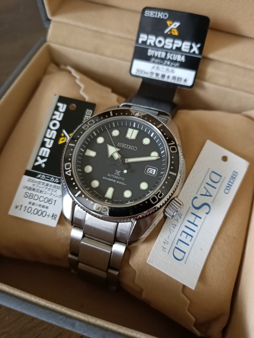 Seiko Prospex Baby Marine Master 200m Black Men's Automatic 200m Stainless Steel Dive Watch Ref ...