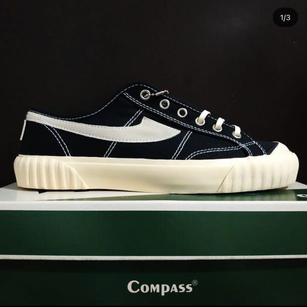 SEPATU COMPASS VINTAGE 98 LOW BW BLACK WHITE SIZE 41 BNIB COMPASS ...