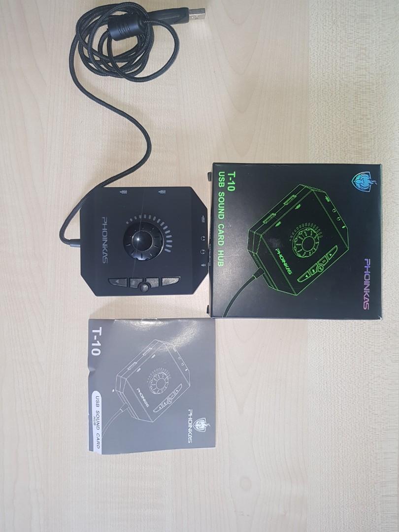 T10 usb sound card hub, Computers & Tech, Parts & Accessories, Cables ...