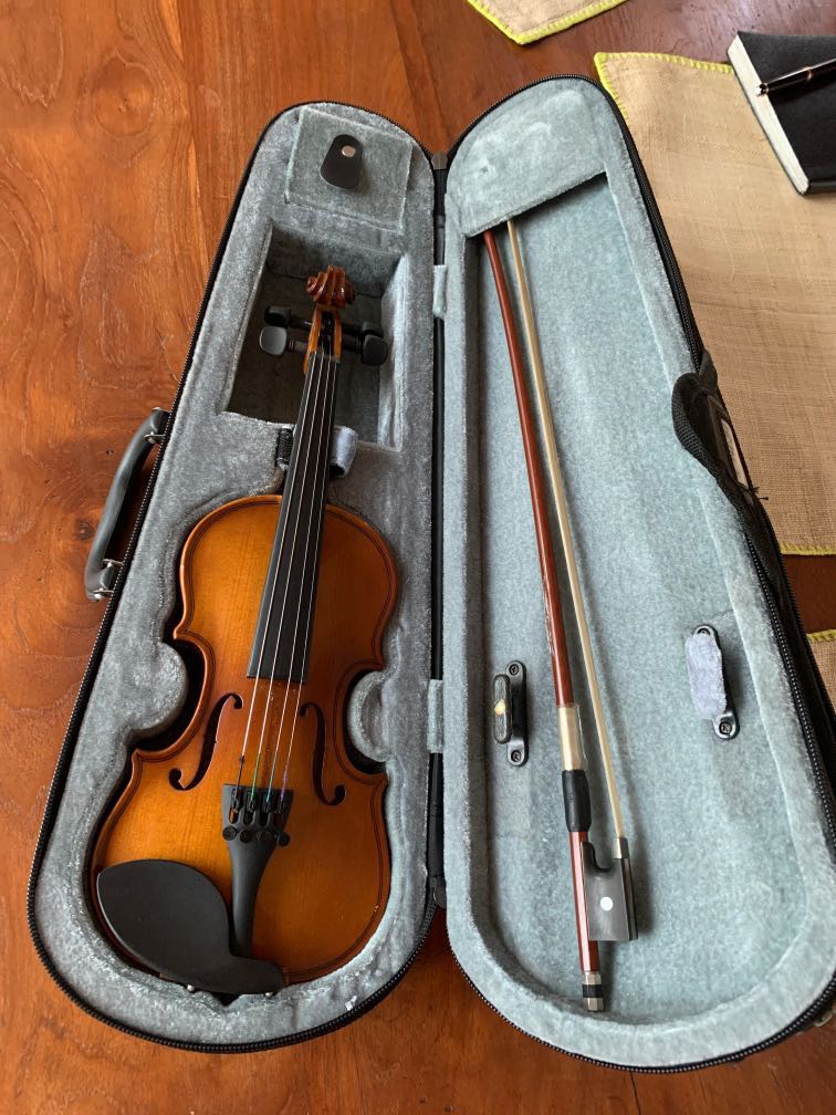 Violin with case, Hobbies & Toys, Music & Media, Musical Instruments on ...