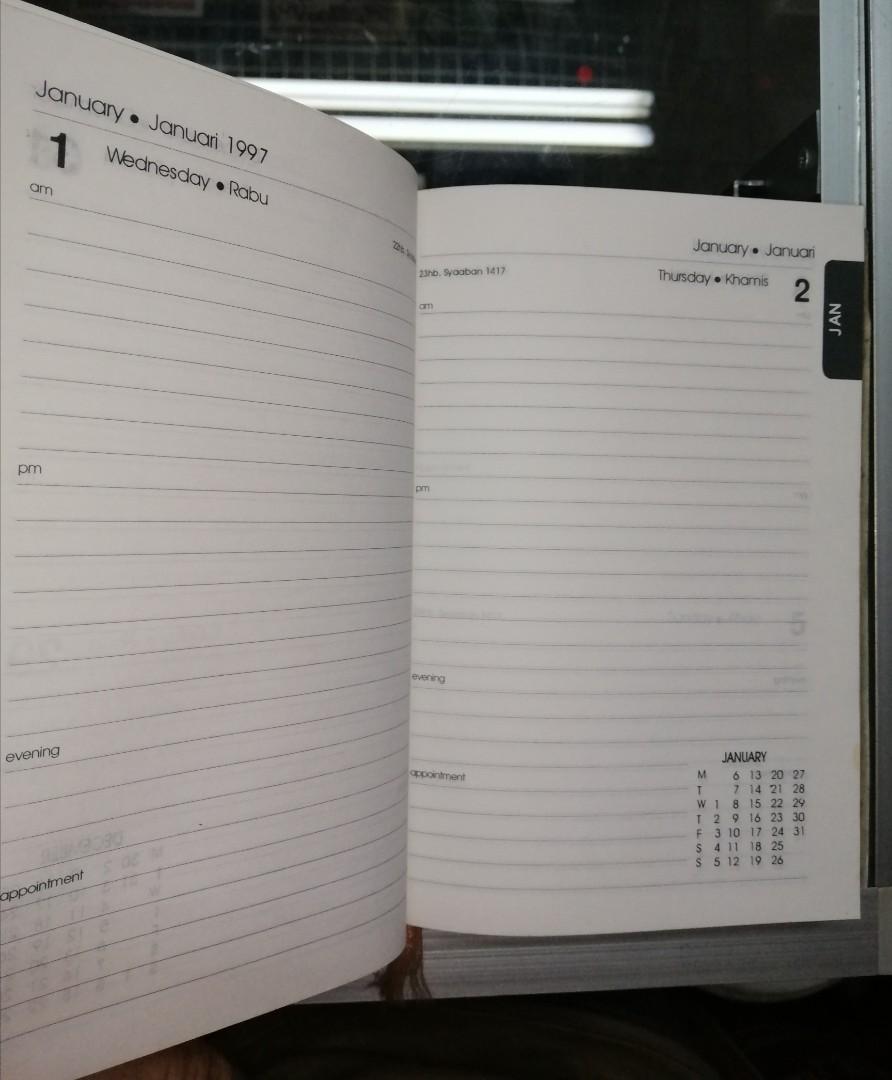 1997- Vintage DIARY PLANNER 1997, Hobbies & Toys, Collectibles ...