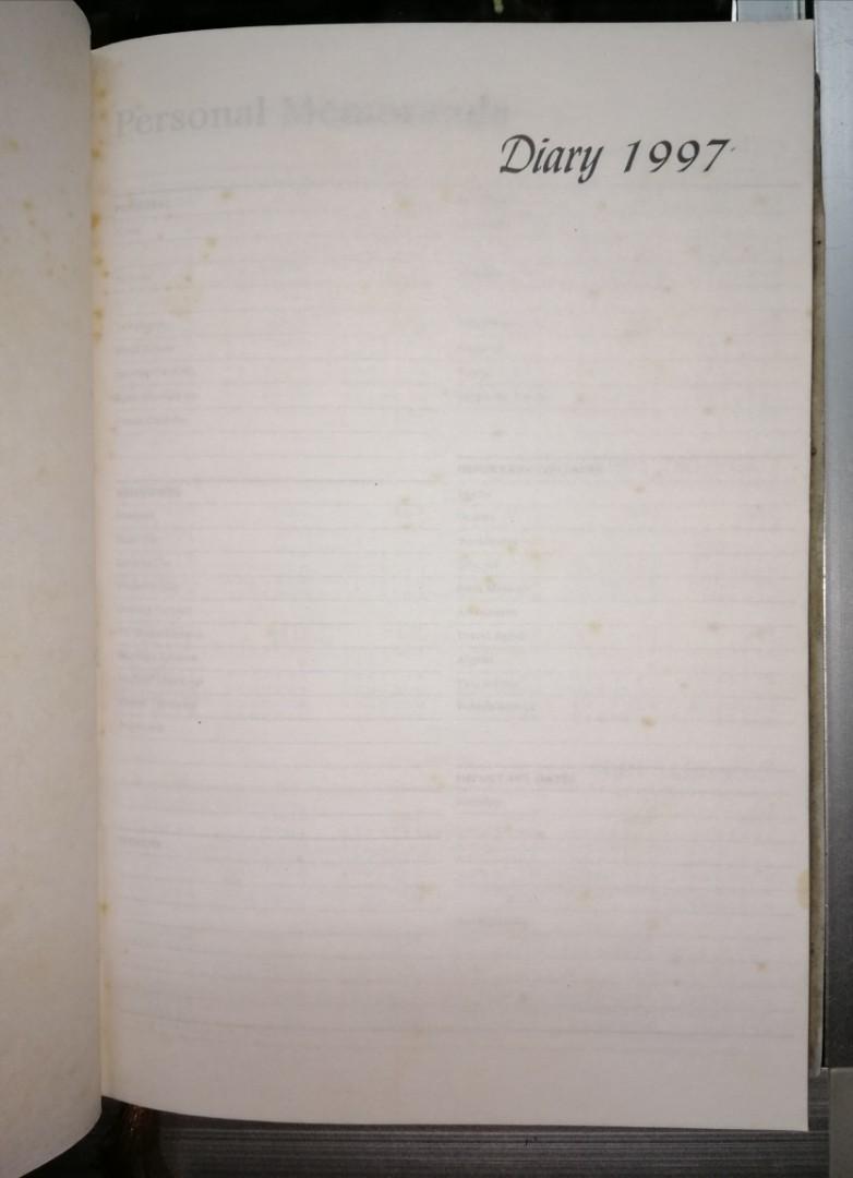 1997- Vintage DIARY PLANNER 1997, Hobbies & Toys, Collectibles ...