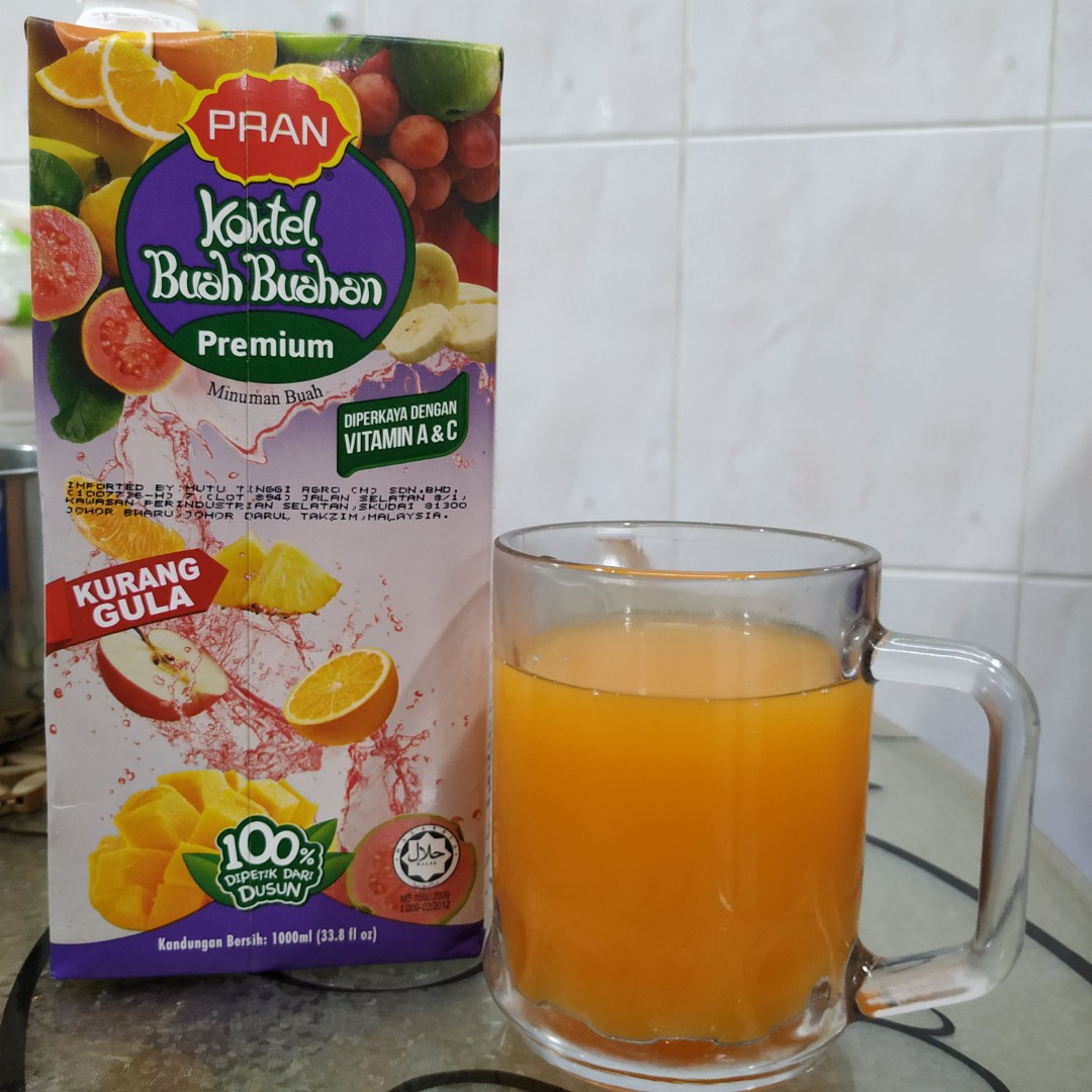 1 Litre Pran Fruits Cocktail Fruit Drink 100% Orchard Picked Less ...