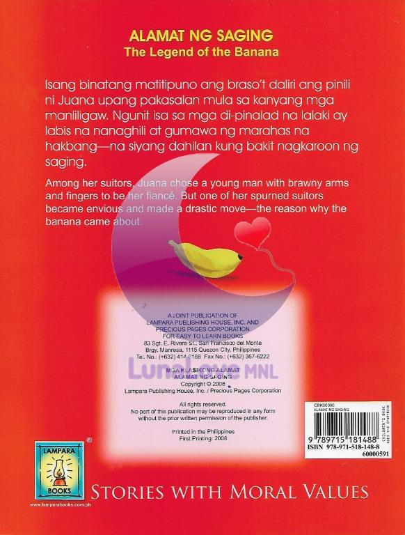 Alamat ng Saging (Legend of the Banana) | Lampara Books | English ...