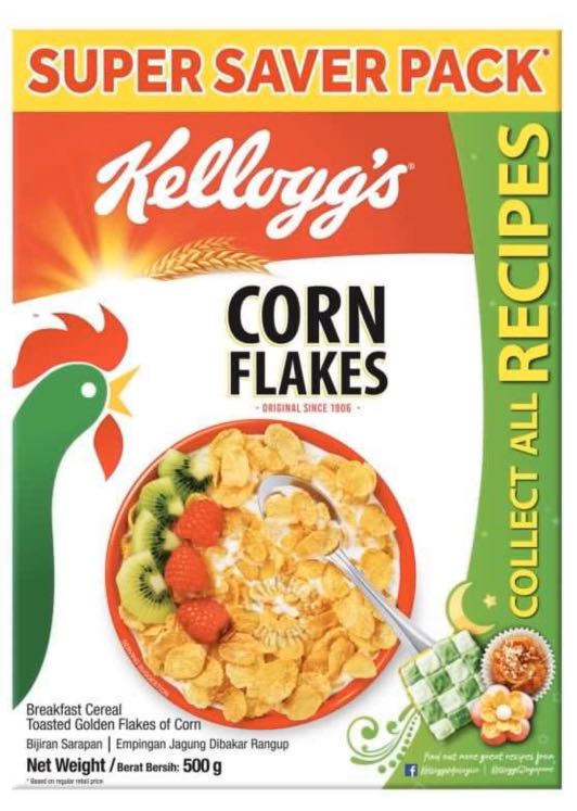 BN Brand New Kellogg's Cereal - Cornflakes (Jumbo Pack) 500g ...