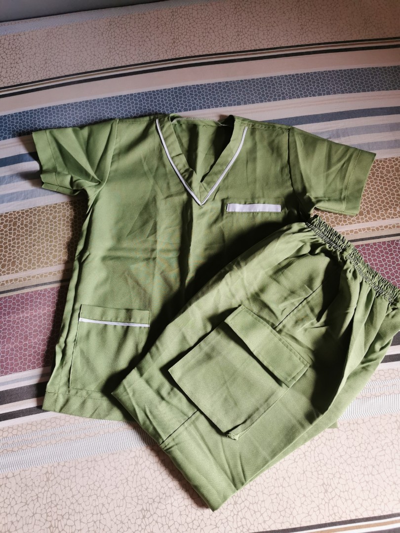 Caregiver Terno Uniform, Women's Fashion, Dresses & Sets, Traditional ...