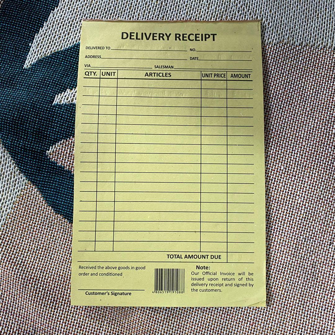 Delivery Receipt, Hobbies & Toys, Stationary & Craft, Craft Supplies ...