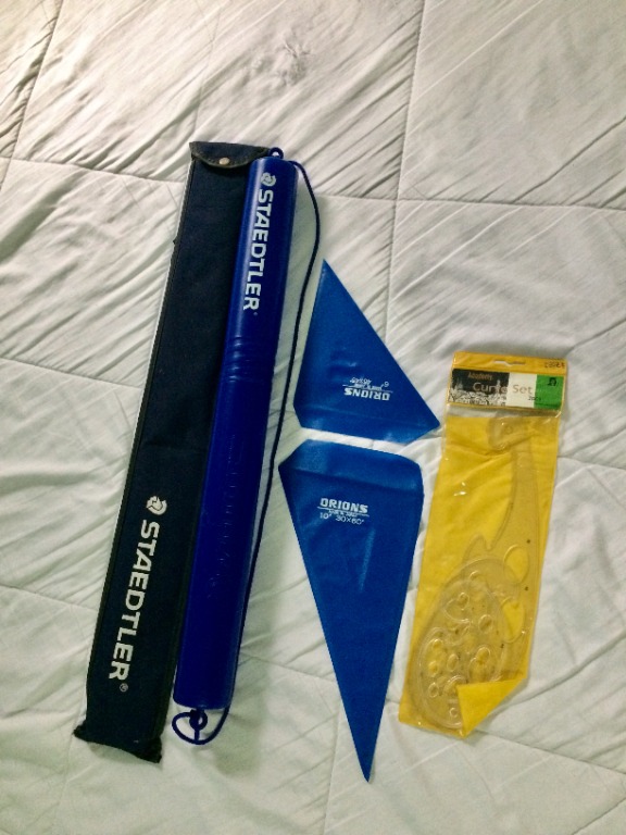 Engineering Materials Set (24" T-Square, Canister Tube, 3-pc Curve Sets ...