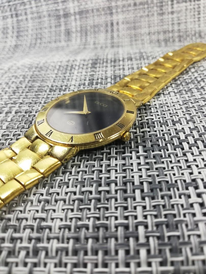 Gucci 3300M Gold Tone Swiss Quartz Watch, Women's Fashion, Watches ...