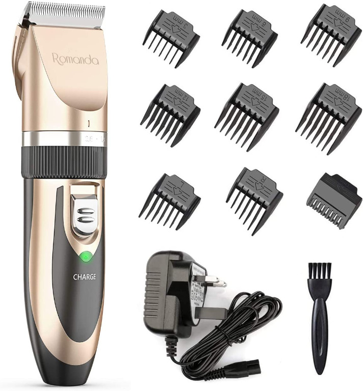 Hair Clippers Men,Romanda Cordless Hair Clippers Low Noise Mens Hair ...
