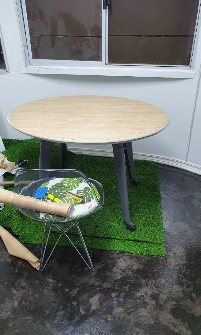 Heavy Duty Round Oblong Office Table Adjustable Height, Furniture ...