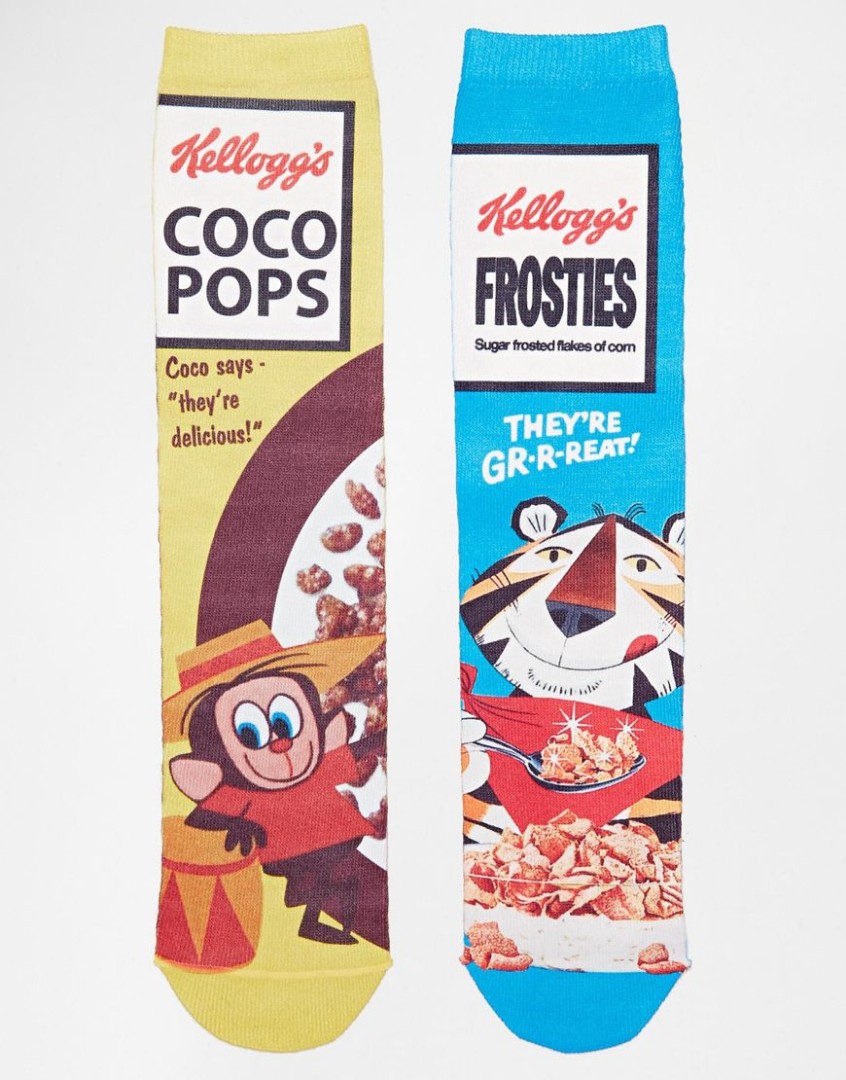 Kelloggs 2 pack socks coco pops and frosties, Babies & Kids, Babies ...