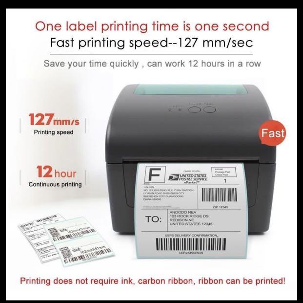Label Printer with Waterproof label! (for Qxpress delivery etc ...