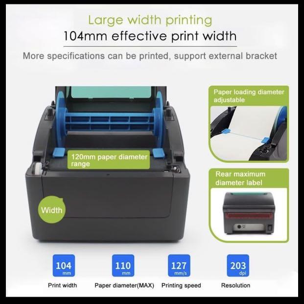 Label Printer with Waterproof label! (for Qxpress delivery etc ...