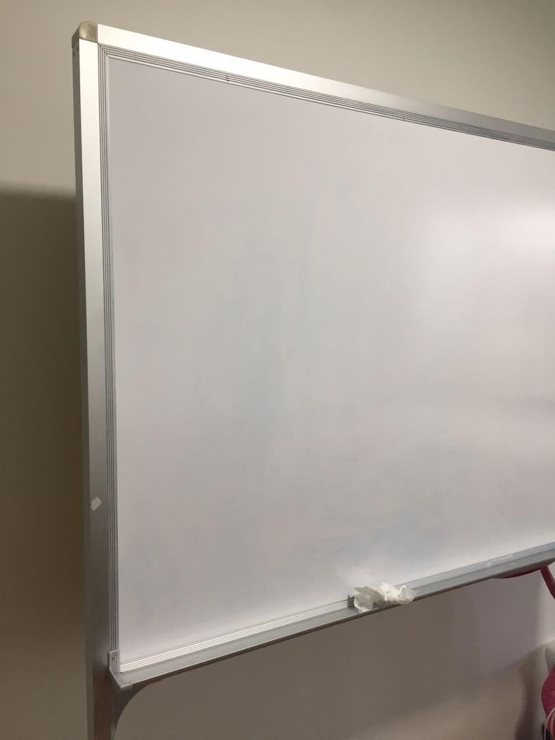 Movable whiteboard on wheels, Furniture, Others on Carousell