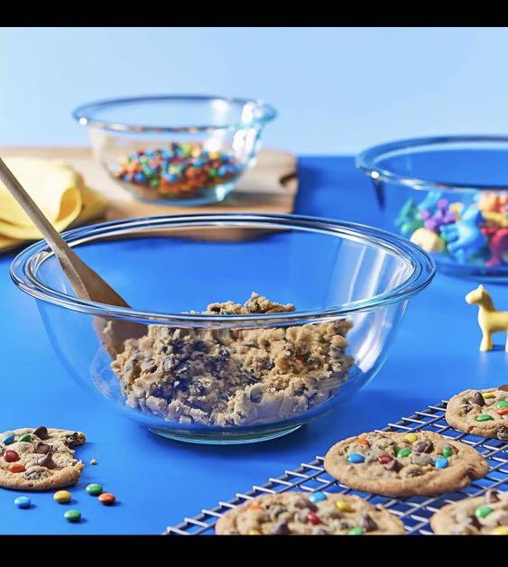 Pyrex prepware 3-piece Mixing bowl, clear, Furniture & Home Living ...
