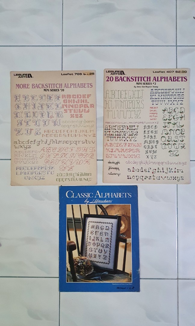Cross Stitch Alphabets, Hobbies & Toys, Stationery & Craft, Craft ...